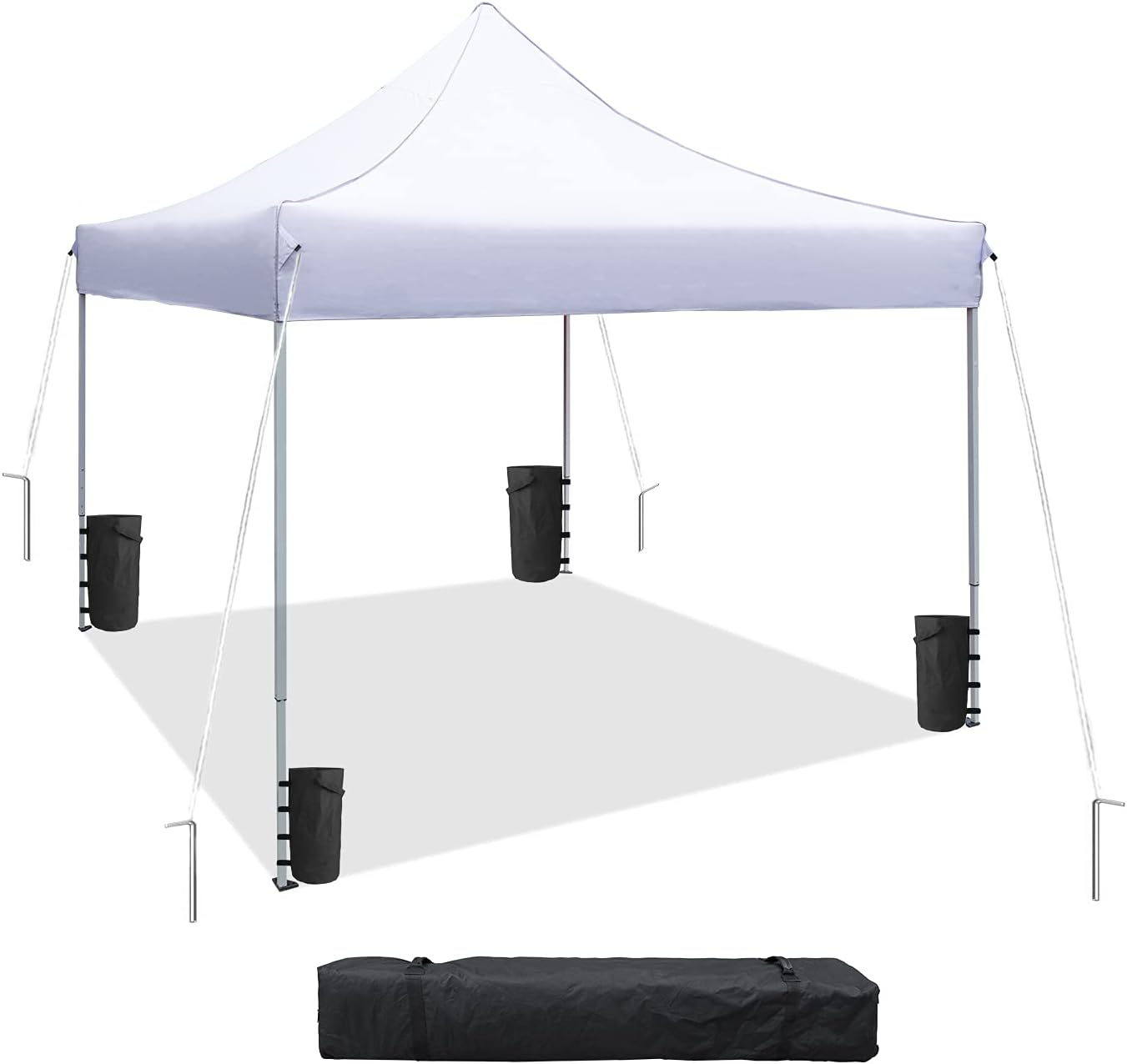 Greesum 10x10 Purple Patio Pop up Canopy Tent with Accessories Bundle ...