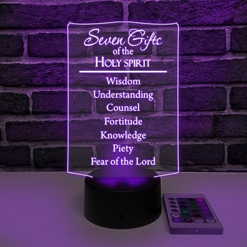 Amazon.com: LED Bible Verse Lights Up Holy Spirit Acrylic Sign Lamp ...