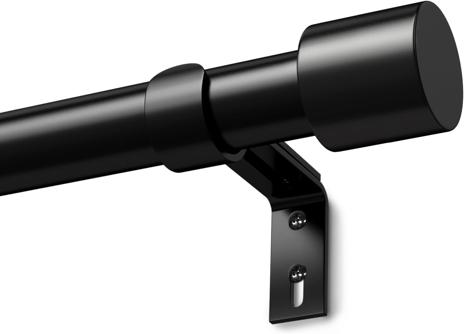 Curtain Pole 76 cm to 316 cm (30" to 124") Black Extendable Curtain ...