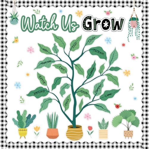 Amazon.com : ZOiiWA Spring Potted Plant Bulletin Board Set Spring ...