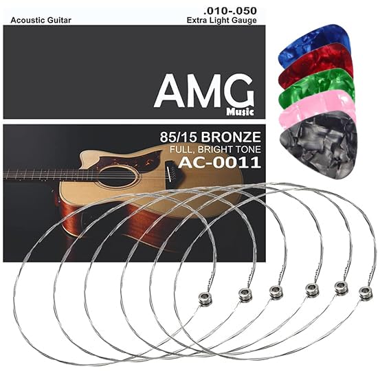 Imaginea E-1st Guitar String Acoustic Guitar Strings with Guitar Picks ...