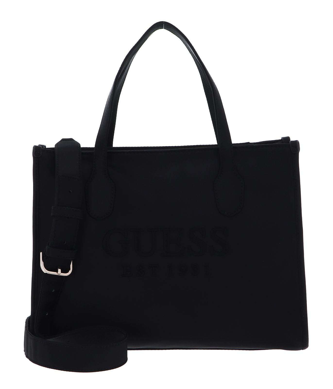 Amazon.com: GUESS Silvana Double Compartment Tote, Black : Clothing ...