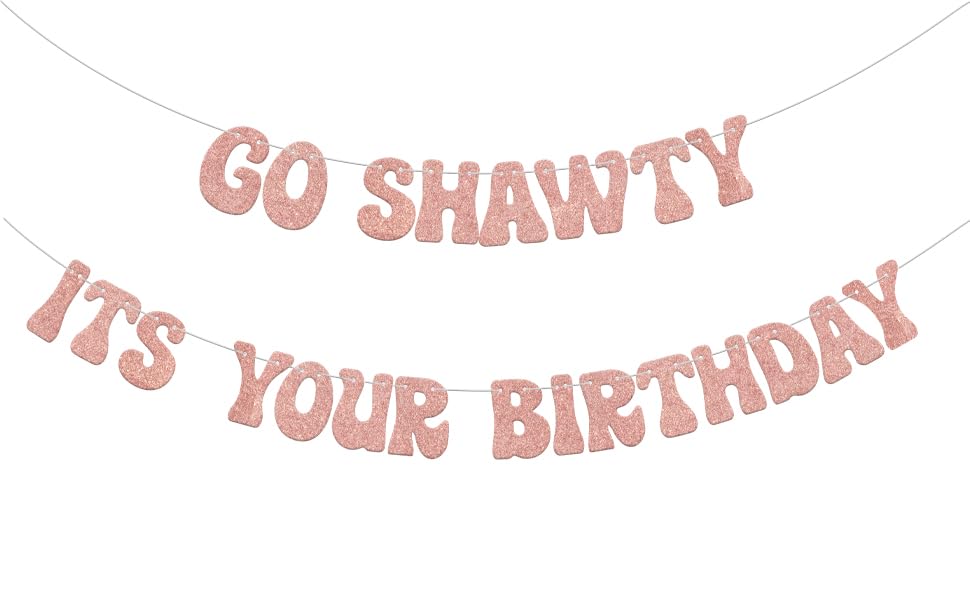 Amazon.com: Go Shawty It's Your Birthday Banner, Music Hip Hop Birthday ...