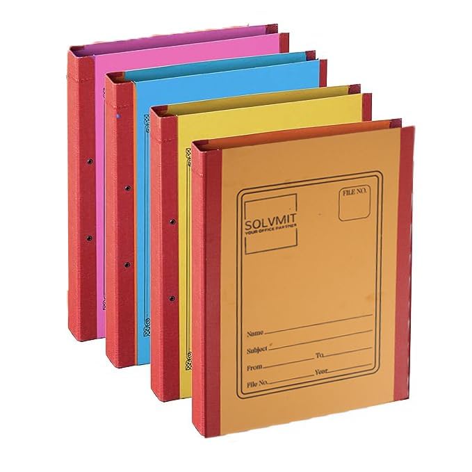 SOLVMIT 4 Pack Ring Binder File 2D A4 Size Paper Cobra File Document ...