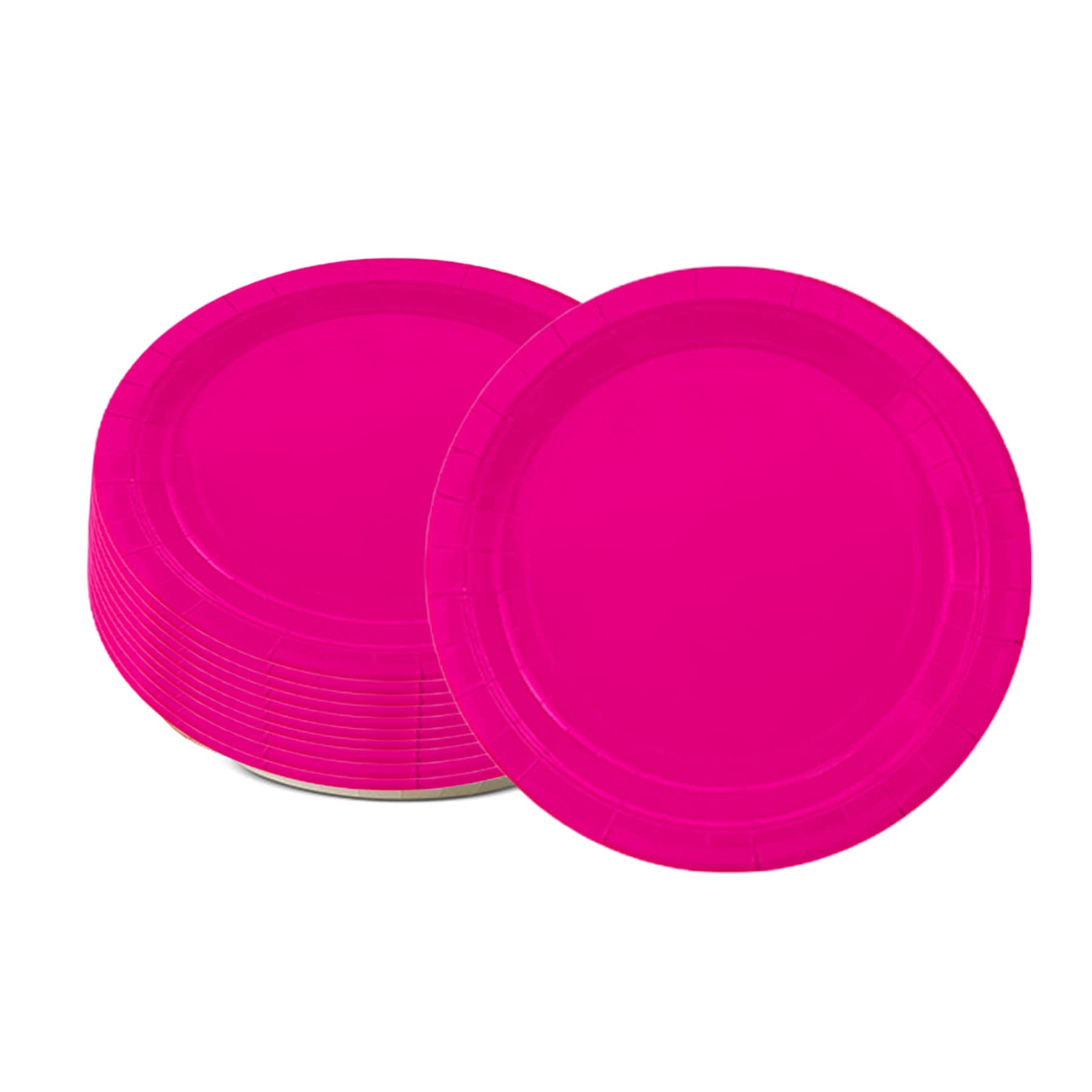 ATBEAMEN 16PCS Hot Pink Paper Plates 18cm,Disposable Paper Plates 7 ...