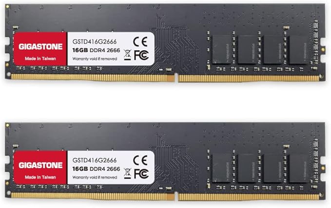 【DDR4 RAM】Gigastone 32GB RAM (16GBx2) DDR4-2666MHz PC4-21300 CL19 1.2V ...