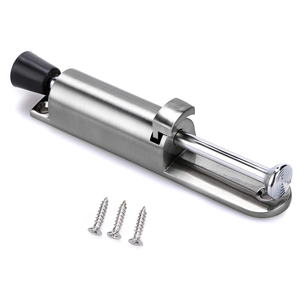 IGNPION Kick Stainless Steel Down Door Locks Stopper Holder Spring ...