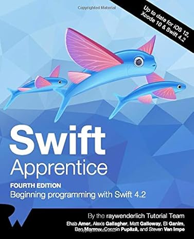 Amazon.com: Swift Apprentice: Beginning programming with Swift 4.2: 9781942878605: Tutorial Team ...