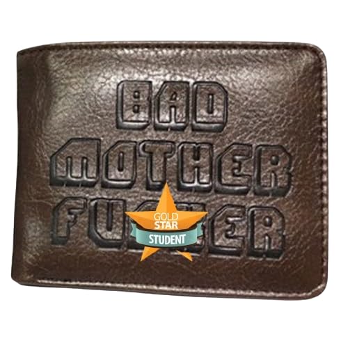 Amazon.com: jimmyxqw Embroidered Bad Mother Leather Wallet bad mother f ...