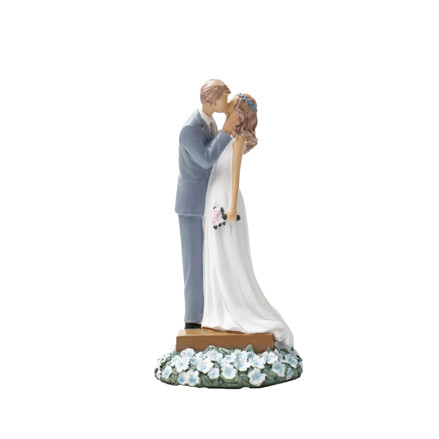 Amazon.com: EASIMECOR Bride and Groom Figurine Sweet Couple Kissing ...