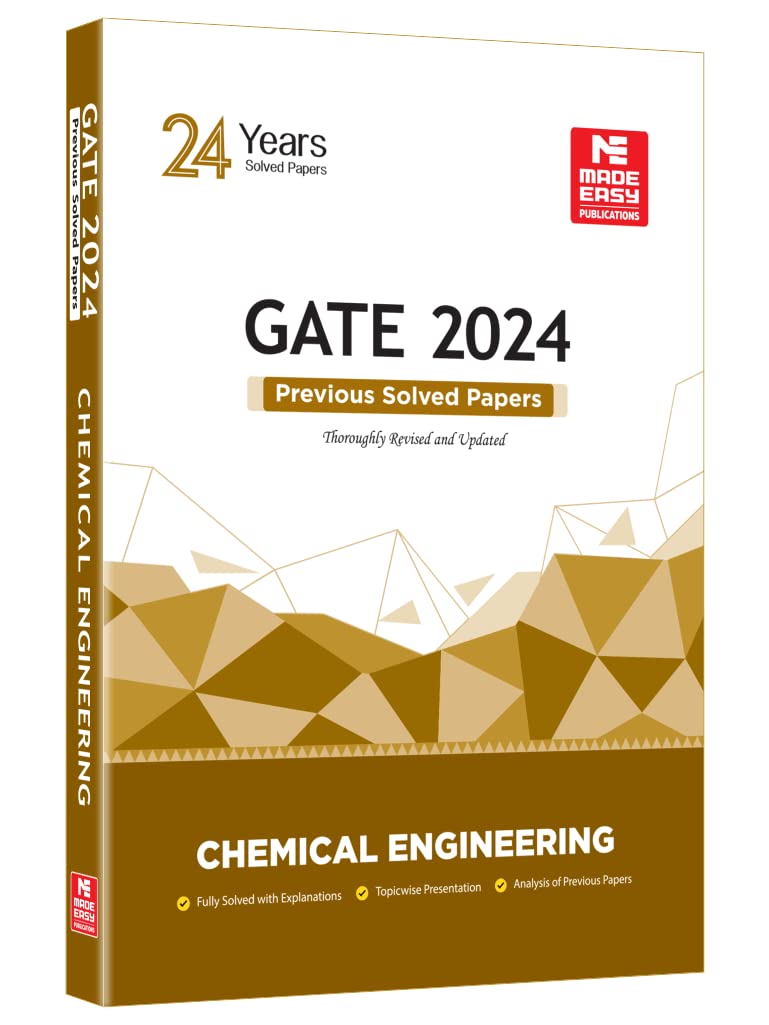 Buy GATE-2024: Chemical Engineering Previous Year Solved Papers Book ...