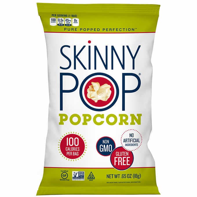SkinnyPop Original Popcorn, Individual Snack Size Bags, Skinny Pop ...