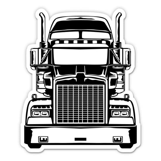 Amazon.com - Big Semi Truck Sticker - 3" Laptop Sticker - Waterproof ...
