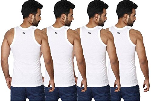 Buy Macho FINE Vest RN -Pack of 4 (White) at Amazon.in