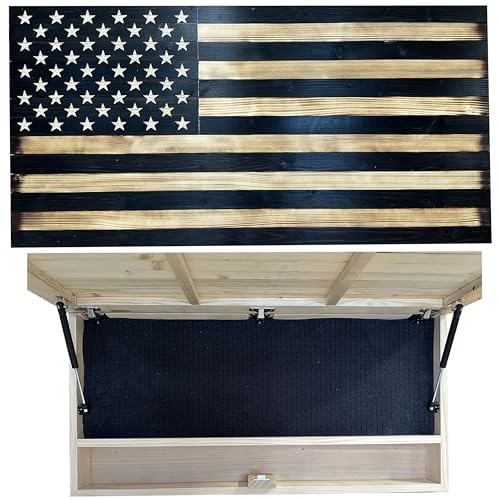 Amazon.com: Large American Flag Concealed Gun Cabinet, Hidden Gun ...