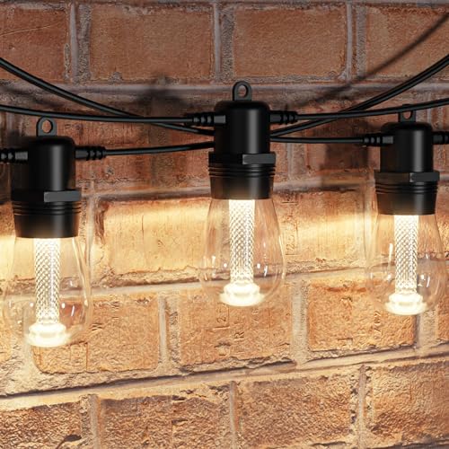 JACKYLED Upgraded 27FT Outdoor String Lights,Patio Lights Plug-in ...