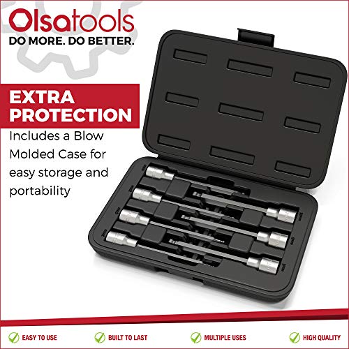 Olsa Tools Long Ball Point Hex Socket Set | 3/8 Inch Drive Ball-End ...