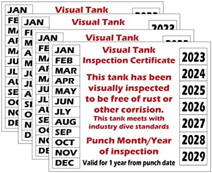 Amazon.com: (20 Pack) Visual Inspection Sticker Scuba Tank Diver Years ...