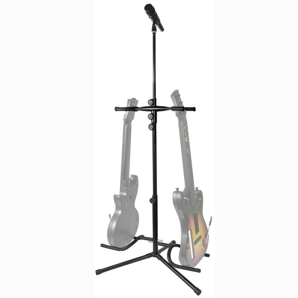 Amazon.com: Premium Mic Stand with Dual Guitar Holder : Video Games