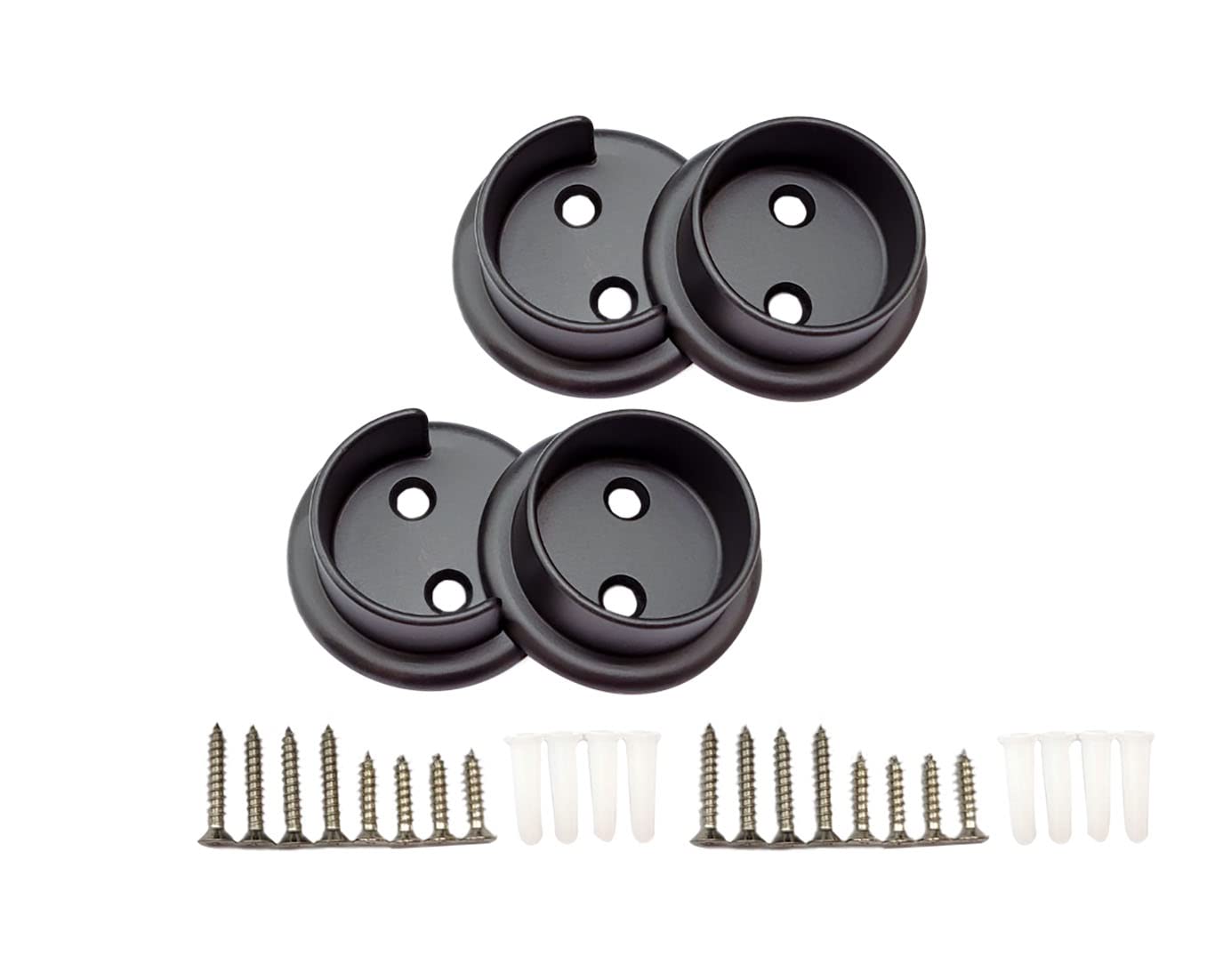 Amazon.com: QCAA Heavy Duty Solid Metal Closet Rod Socket Set, 1-3/8 ...