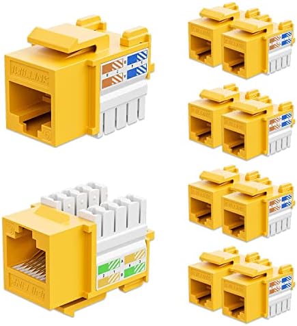 Amazon.com: iwillink 10Gbps Cat6 Keystone Jack 10-Pack, RJ45 Keystone ...