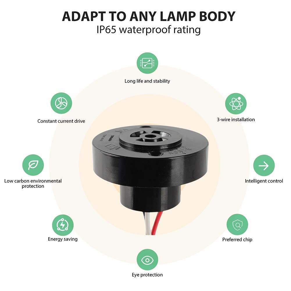 Snapklik.com : 8 Pack Photocell Light Sensor,Locking Style Photo Sensor ...