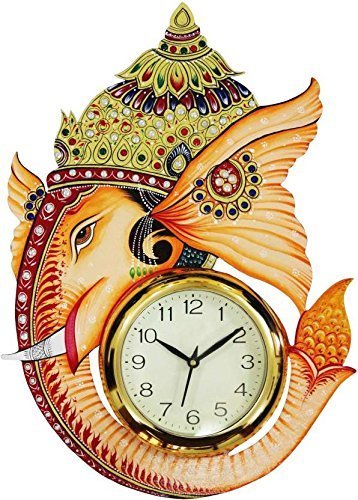Buy Kabir Art Ganesh Wood Wall Clock Online at Low Prices in India ...