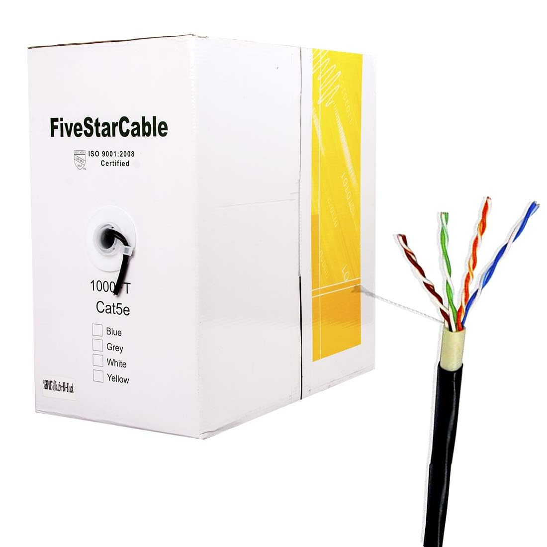Direct Burial Electrical Boxes FiveStarCable 1000 Ft. Cat5e 24AWG