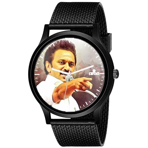 Buy AROA Watch for M K Stalin Speech Model : 1383 Black Metal Analog ...