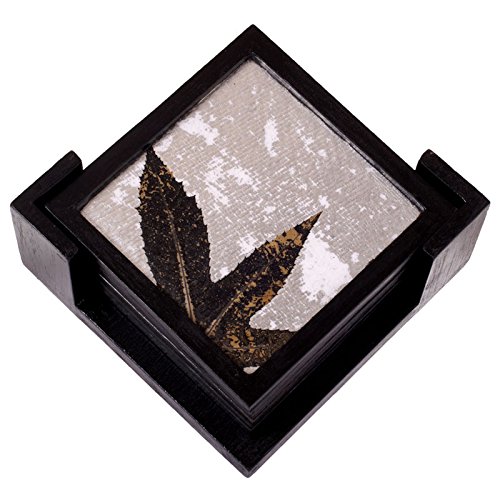 Chandi Chinar - Square Coasters In A Wooden Display : Amazon.in: Home ...