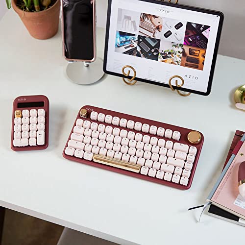 Azio IZO Wireless BT5/USB PC & Mac Mechanical Keyboard, Baroque Rose ...