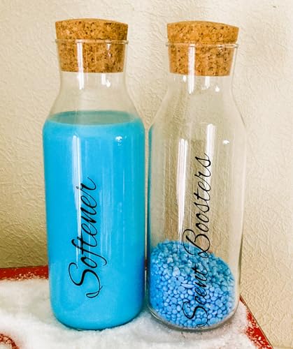 Personalised Laundry bottle, 1Litre or 500ml. Softener Liquid tabs ...