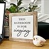 Amazon.com: Funny Singing Bathroom Sign, Wooden Box Sign for Farmhouse ...