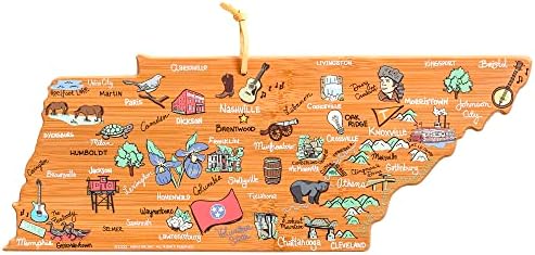 Amazon.com: Totally Bamboo Destination Tennessee State Shaped Serving ...