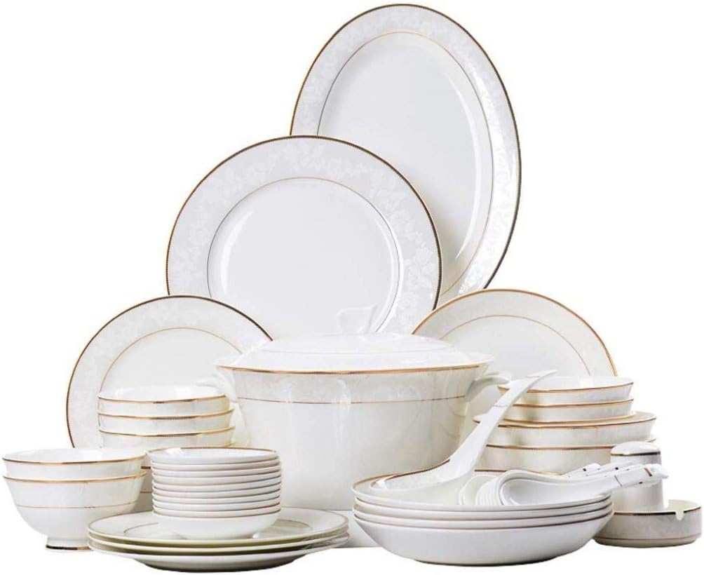 Amazon.com: NOALED 52 Pieces Ceramics Phnom Penh Plates Bowls ...