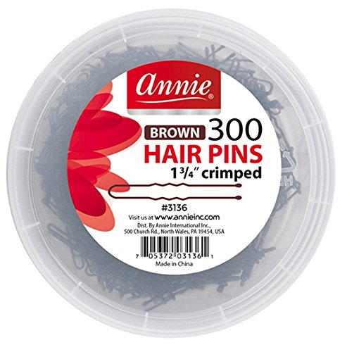 Amazon.com : Annie Hair Pins 1 3/4In 300Ct Brown : Beauty & Personal Care