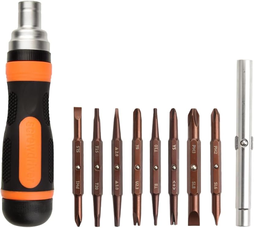 19 in 1 Ratchet Multi Screwdriver-S2 Professional-grade Multi-Bits with ...