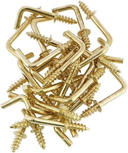 Amazon.com: E-outstanding Right-Angle Screws Hook 20PCS 1-1/2inch ...