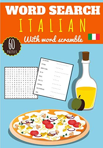 Italian word search: Challenging Puzzle Brain book For Adults, Kids ...