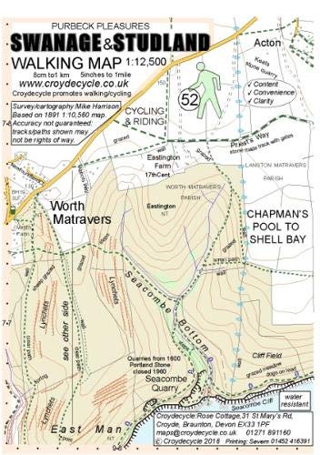 Swanage & Studland Walking Map: Chapman's Pool to Shell Bay: 52: Amazon ...