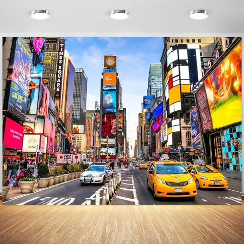 Amazon.com : 7x5ft New York City Backdrop Times Square Street Modern ...