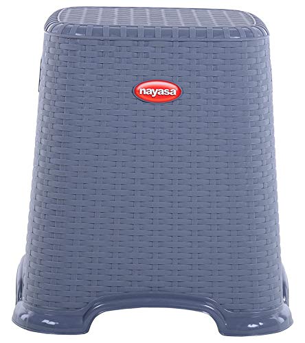 Nayasa Cane Patla/Stool, Medium,Grey : Amazon.in: Home & Kitchen
