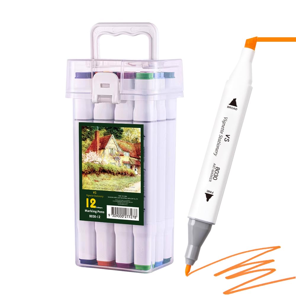 Vignette Stationery Dual Felt Tip Alcohol Base Professional Graphic ...