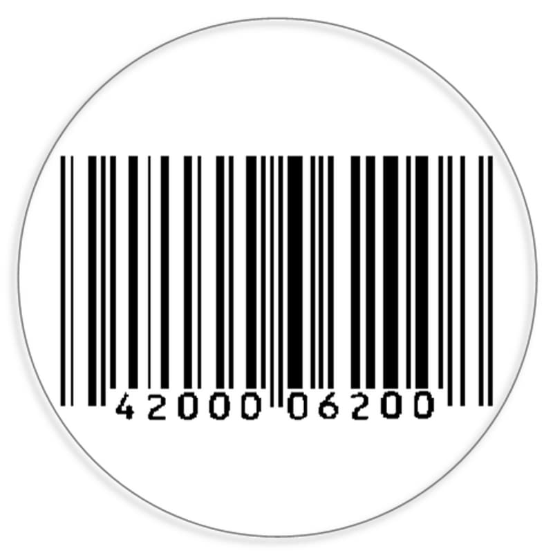 Amazon.com: Barcode - Circle Sticker Decal 3 Inch : Office Products