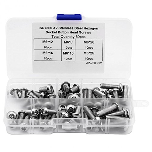 Shomy M5 Cap Head : 60pcs M5/M6 Stainless Steel Hex Socket Wood Screws ...