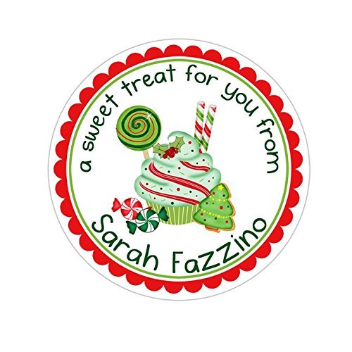 Amazon.com: Personalized Customized Holiday Christmas Gift Stickers ...