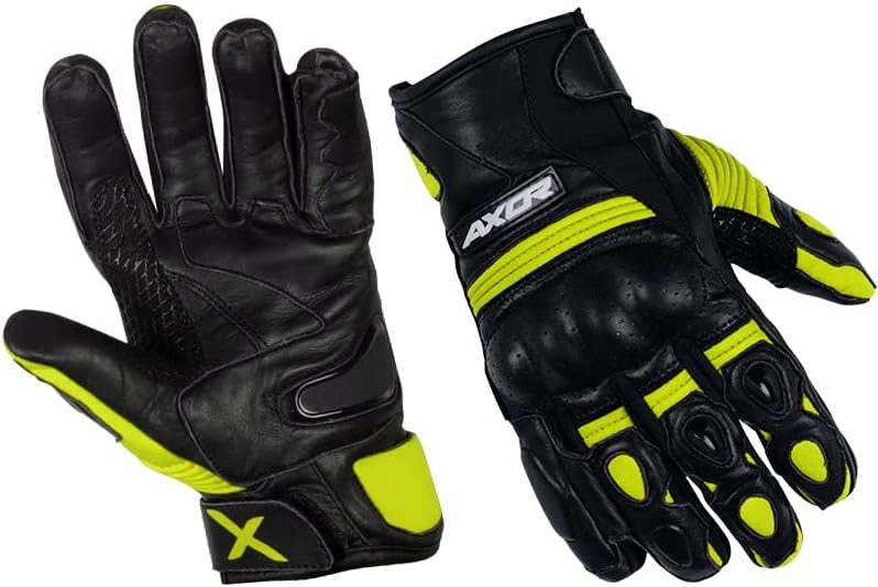 Axor Spyder Riding Gloves Black Neon Yellow-3XL : Amazon.in: Car ...