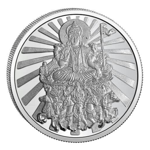 Buy SILVERA 100 Gms Surya Dev 999.0 Silver Coin Capsule | Precious Coin ...