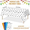 Amazon.com: MASHAN 4 Pack Paw Print Plastic Tablecloths,Blue Orange ...