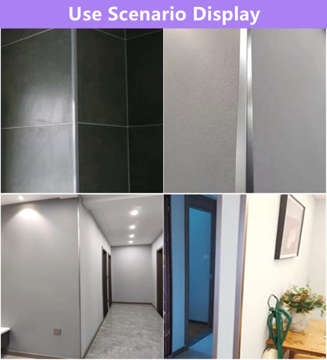 Snapklik.com : Aluminium Alloy Metal Corner Guards 12Pcs Wall Corner ...